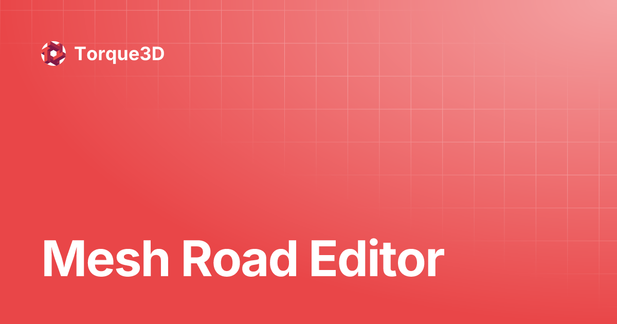 Mesh Road Editor